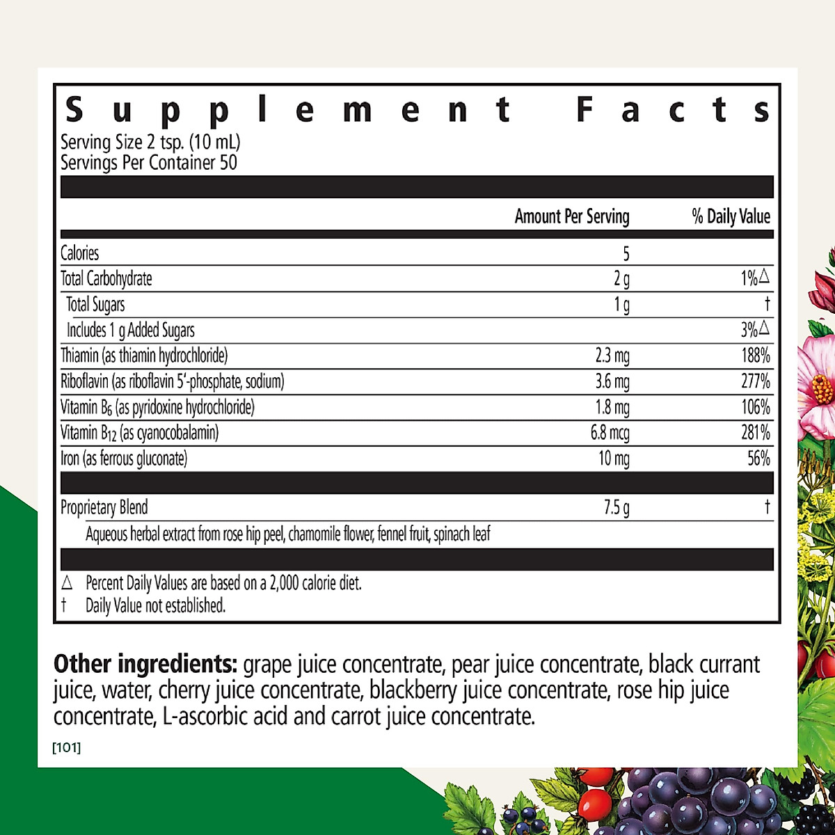 Floradix Floravital Liquid Iron & Vitamins Formula - Liquid Iron Supplement with B Complex Vitamins & Herbs for Energy Support - Vegan, Gluten-Free, Yeast- Free, Non-GMO - 17 oz