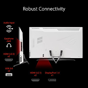 ASUS ROG Strix 43-inch 4K HDR DSC Gaming Monitor (XG43UQ) - UHD (3840 x 2160), 144Hz, 1ms, HDMI 2.1 (Renewed)