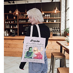 G2TUP Elphaba & Glinda Musical Tote Bag Elphaba & Glinda Fans Gift Elphaba Popular Musical Shoulder Bag Glinda Musical Merch (Popular TG)