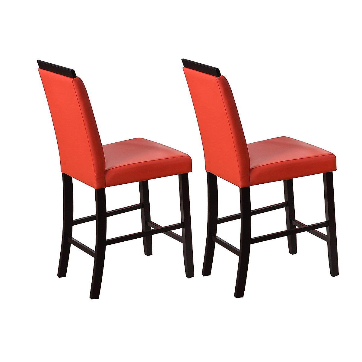 Kings Brand Furniture Counter Parsons Dining Chairs (Set of 2), Red, 24"