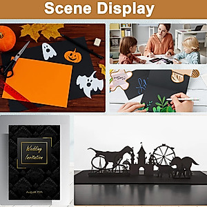 Silunkia 28 Sheets Black Cardstock 8.5 x 11 for Brrthday Decorations, 250gsm/92lb Heavyweight Black Construction Paper Card Stock for DIY Cards Making, Scrapbooking, Greeting Cards, Invitations