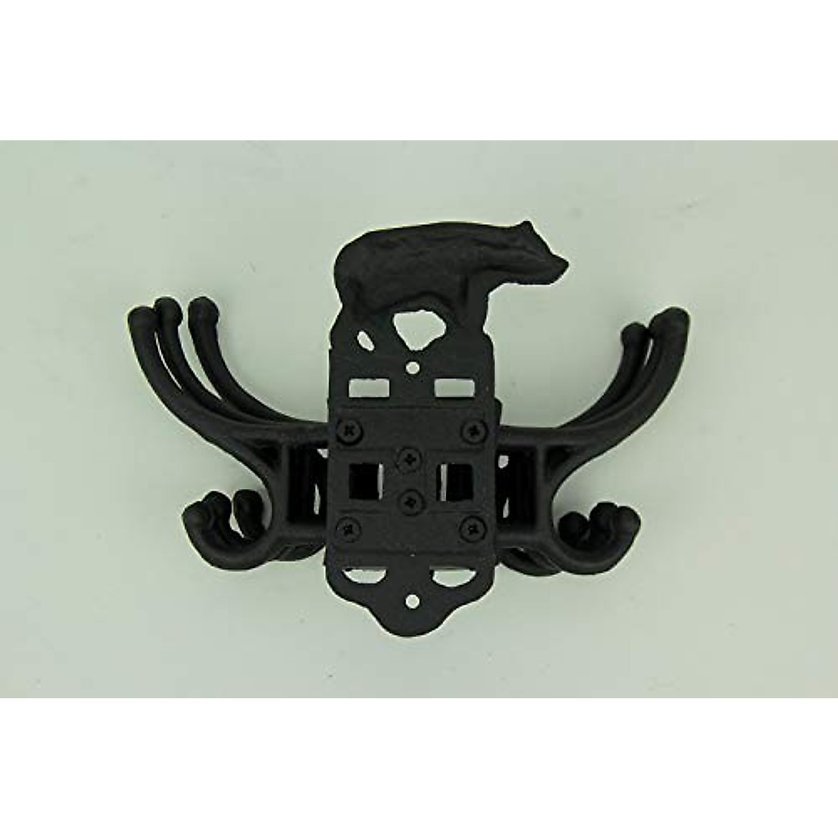 Black Cast Iron Rustic Bear Pivoting Wall Hook