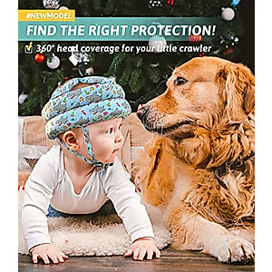 Baby Helmet for Crawling Walking Baby Head Protector - Head Protection for Baby No Bumps and Soft Cushion Infant Baby Safety Headguard I Toddler Inflatable Helmets 1-2 Years Old, 6-12 Months