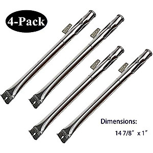 SafBbcue Replacement Stainless Steel Cooking Grid, Pipe Burner and Porcelain Steel Heat Plates Replacement Kit for Home Depot Nexgrill 720-0888, 720-0830H, 720-0830D Gas Grill Models