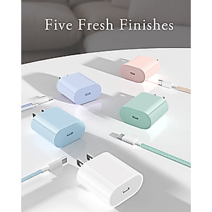 iPhone 15 Charger, 20W USB C Charger with 6.6ft USB C to C Fast Charging Cable for iPhone 15 Pro/15 Pro Max/15 Plus, iPad Pro 13/12/11 inch, iPad Air 6/5/4, iPad 10th Generation, iPad Mini 6