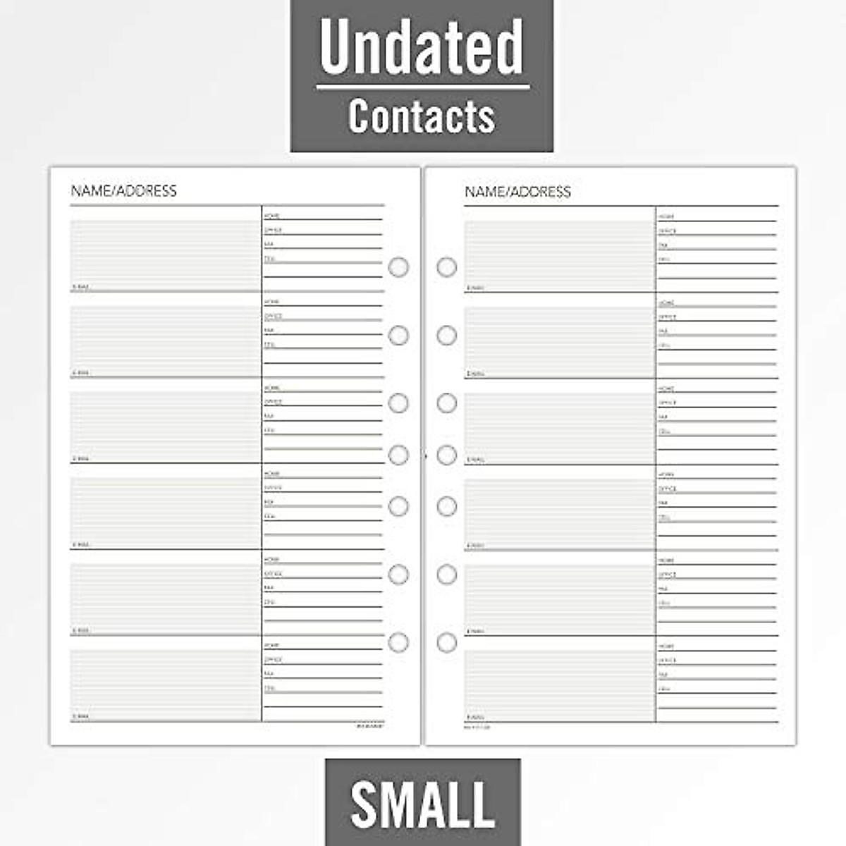 AT-A-GLANCE Day Runner Telephone and Address Pages, Refill, Loose-Leaf, Undated, for Planner, 5-1/2" x 8-1/2", Size 4, 32 Sheets/Pack (011-230)