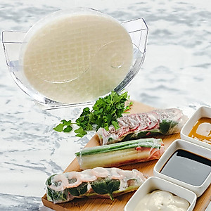 ARGCONNER Summer Roll Water Bowl, Rice Paper Wrappers for Spring Rolls, Holder for Rice Papers Spring Roll Water Bowl (Rice Paper Not Included)