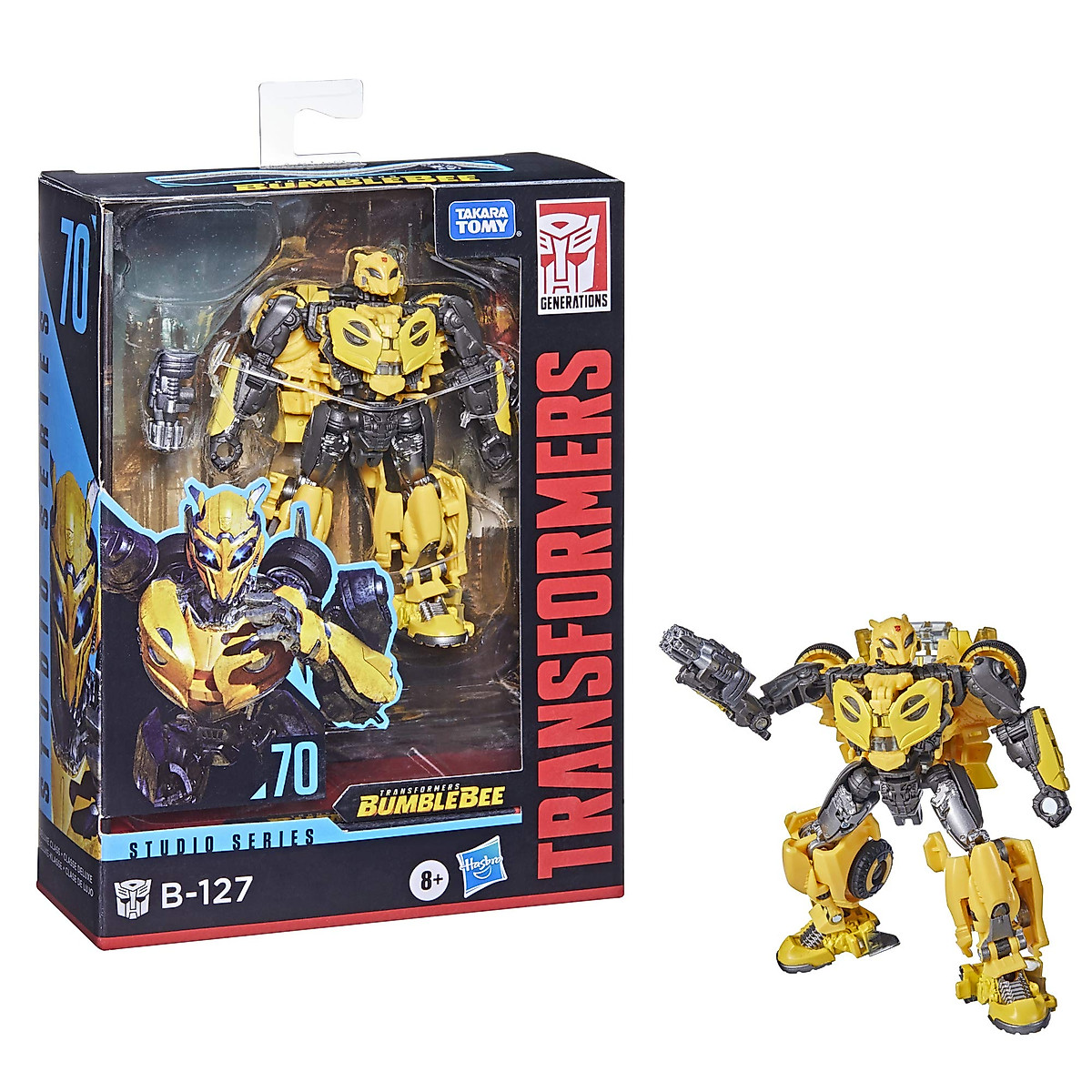 Transformers Toys Studio Series 70 Deluxe Class Bumblebee B-127 Action Figure - Ages 8 and Up, 4.5-inch, Yellow