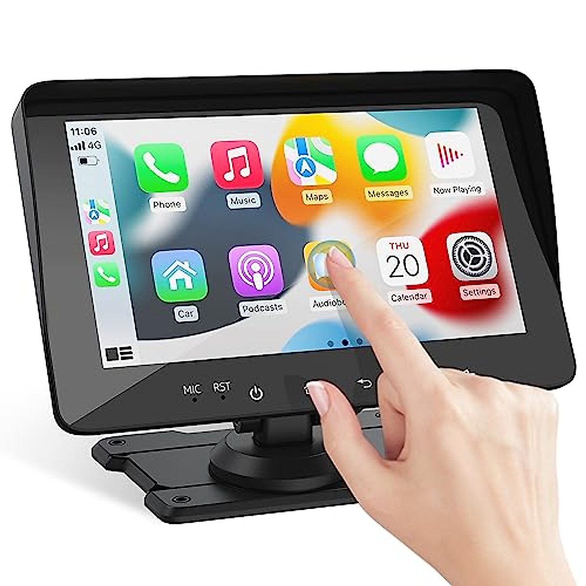 HaMeby CarPlay Screen for Car, Compatible with Apple CarPlay & Android Auto Car Play Dash Mount 7 Inch Display Touch Screen Portable Car Stereo with Bluetooth Plug and Play Easy Use Add to Any Car