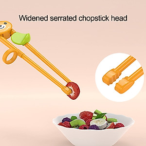 Saterkali Training Chop-sticks for Kids, Training Chop-sticks Comfortable Grip Chewable Cartoon Chop-sticks for Beginners Learning chop-sticks Black