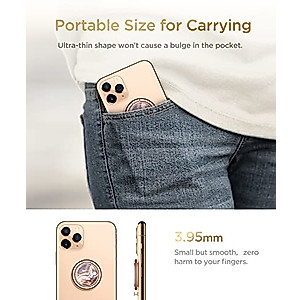 GVIEWIN Marble Bundle - Compatible with Samsung Galaxy S23 Ultra 6.8 Inch [No Built-in Screen Protector] + Phone Ring Holder (Burgundy/Gold) (2 Items Bundle)