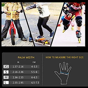 MOREOK Kids Cycling Gloves,Gel Padding Bicycle Half Finger Pair Dog Bars, Fit Boy Girl Youth Age 2-11, Outdoor Sport Road Mountain Bike Gloves Blue-S