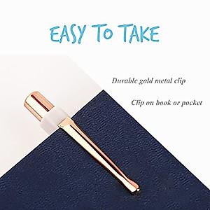 Moon Messenger Pretty Rose Gold Hexagon Gel Pens, 0.7mm Black Ink, 5-Pack, Pink Pen Set for Women and Men (Assorted 06)