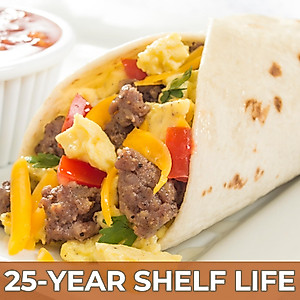 Nutristore Freeze Dried Sausage Crumbles | Survival Emergency Food Supply, Meal Prep, Camping | Made in USA | 25 Year Shelf Life | #10 Can, 29.6 oz