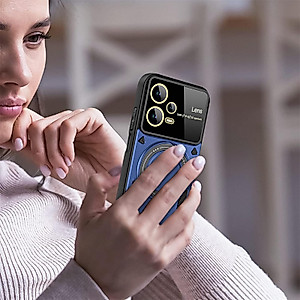 Ephoou Case for Xiaomi Redmi Note 12 Pro 5G with Ring Kickstand, Lens All-Inclusive Protection New Large Window Shockproof Anti-Scratch Cover Case for Redmi Note 12 Pro 5G/ Poco X5 Pro YD-Black