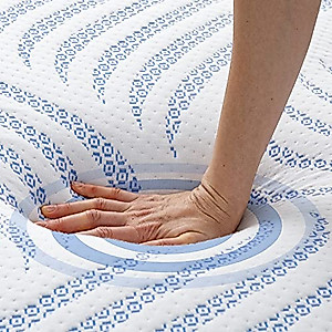 Watson & Whitely Queen Size Mattress, 12" Hybrid Mattress with Gel Memory Foam & Pocket Innerspring for Cool Sleep & Edge Support, Medium Firm Mattresses for Pressure Relief, Bed in a Box