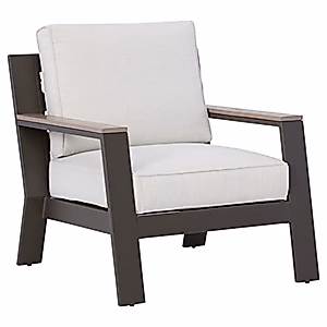 Signature Design by Ashley Outdoor Tropicava HDPE Patio Lounge Chair, Taupe