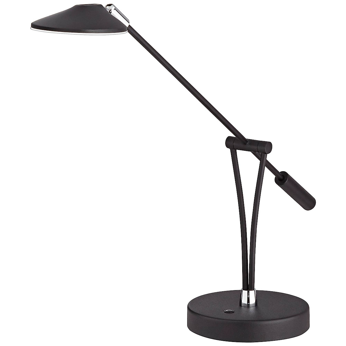 360 Lighting Arnie Modern Desk Lamp 20" High with USB Charging Port LED Satin Black Metal Adjustable Arm Decor for Living Room Bedroom House Bedside Nightstand Home Office Reading Family
