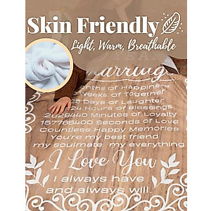 InnoBeta 5th Marriage Gifts, 5 Year, Valentine's Day Gifts 5th Wedding Anniversary Blanket for Her, Him, Wife, Husband (50"x65")