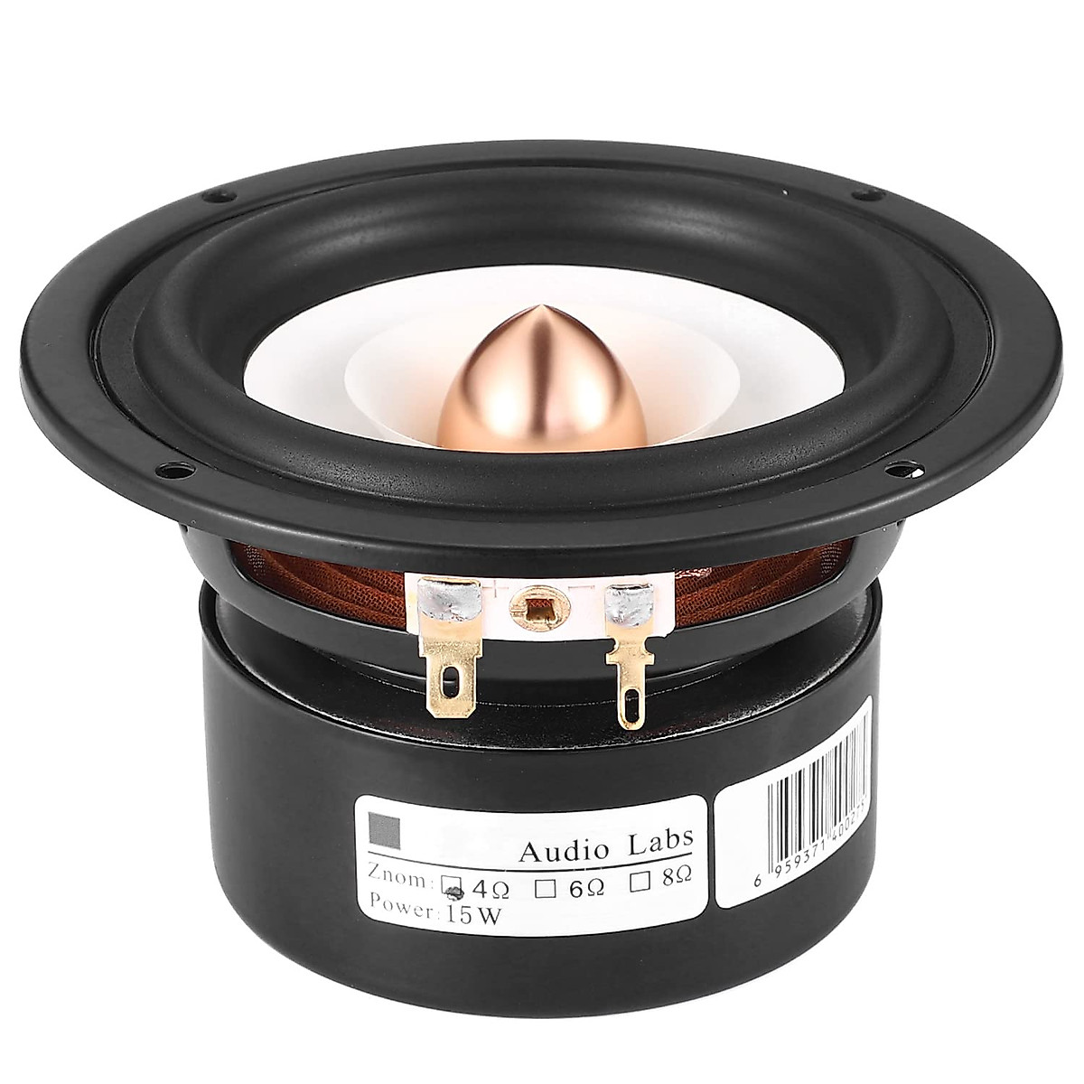 Facmogu 4 Inch Bullet Tweeter Full Range Speaker 4 Ohm, 5~15 Watt HiFi Tweeter Midrange Bass Integrated for Vocals Home Stereo Surround Sound Theater, 61Hz-18.5KHz Frequency Response 88dB