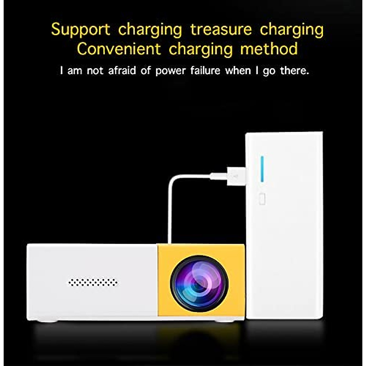 Home Mini Led Portable Smart Pocket Cinema Video Projector YG300 (MP20)