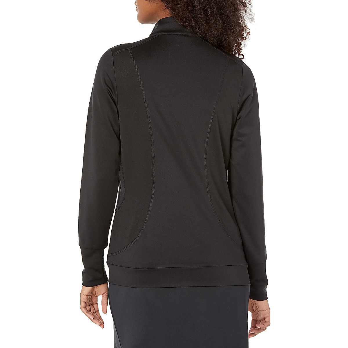 PGA TOUR womens Long Sleeve Performance Stretch Golf With Full Zipper Jacket, Caviar, X-Small US