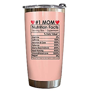 Mothers Day Gifts for Mom from Daughter, Son, Kids - Ideas Gifts for Mom on Mothers Day - Mom Birthday Gifts - Funny Birthday Gifts for New Mom , Mother In Law - Presents for Mom - Mom Tumbler 20oz