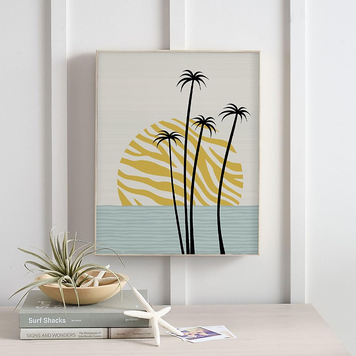 Abstract coastal wall art print poster room tropical decor bedroom aesthetic gift idea unique artwork living room (8x10" Print)