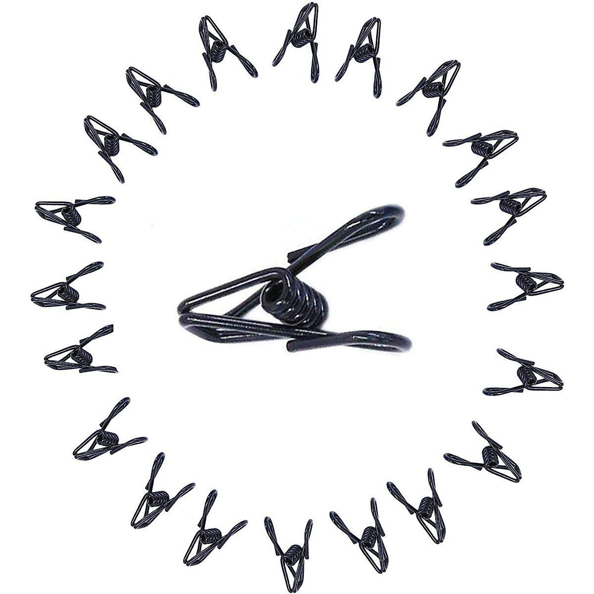 20 Pcs 2 Inch Black Chip Clips, PVC Coating High Elasticity Strength Steel Clothes Pins, Food Clips and Bag Clips