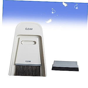 Gogogmee 1 Set Cage Cleaner Countertop Broom Dustpan Small Dustpan Brush Desktop Cleaning Broom Soft Bristle Broom Tiny Cleaning Broom Table Sweep Broom Mini Broom and Dustpan White