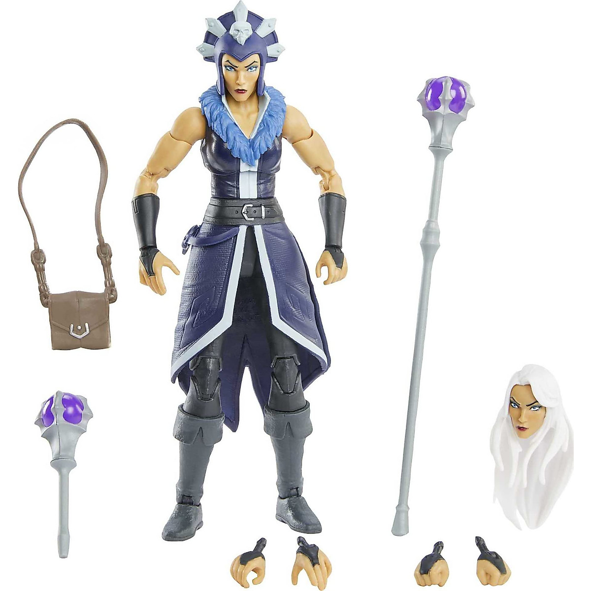 Masters of the Universe Masterverse Revelation Action Figure & Accessories, Evil-Lyn Motu Collectible with Articulation & Swappable Parts, 7-inch