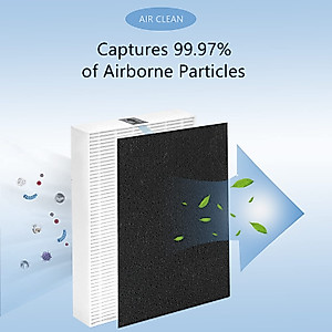 HPA300 Replacement Filters Compatible with Honeywell HA300, HPA300, HPA300VP, HPA304, HPA3300, HPA5300 & HPA8350 Air Cleaner Purifier, Including 3 HEPA Filters R & 4 Activated Carbon Pre-filters A