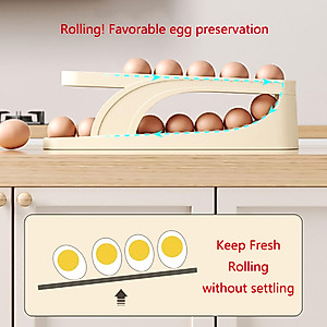 Automatic Rolling Eggs Box Layer Rack Holder For Fridge Fresh-keeping Storage Container Eggs Dispenser Kitchen Organizer Kitchen Storage Container