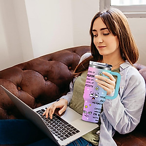 NIAXAUYT Sarcastic Gifts for Women Men, Sarcastic Insulated Tumbler 40oz, Funny Gifts for Humor Cup, Birthday Gifts for Women Coworker Boss Friends Work Bestie Office Coffee Mug