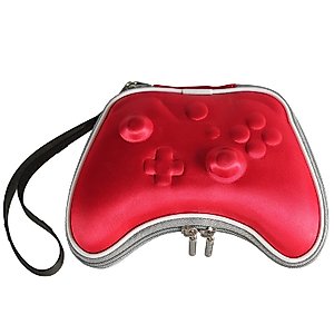 OSTENT Air Foam Hard Pouch Case Bag Sleeve for Microsoft Xbox One Wireless Controller - Color Red