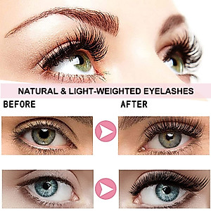 New Reusable Self Adhesive Eyelashes, 4PCs Reusable Adhesive Eyelashes, False Lashes Natural Look, Self Adhesive Eyelashes Reusable Self Sticking (2-Pairs)