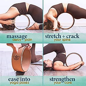 Florensi Back Roller - Back Stretcher, Back Cracker, Yoga Wheel, Deep Tissue Massager - for Back Pain Relief, Back Cracking, Yoga Stretching, Trigger Point Therapy - Foam Padded Rollers