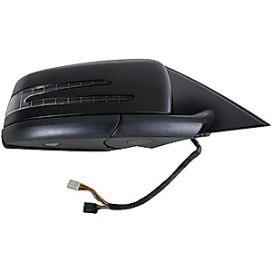 Kool Vue Passenger Side Power Heated Mirror for Mercedes Benz C250 C300 C350 C63 AMG 2012-2014 Power Fold With Signal Light, Blind Spot Light, Memory & Puddle Lamp Paintable Sedan