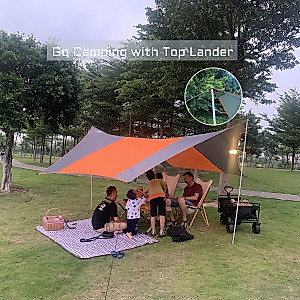 Aluminum Tarp Poles Lightweight Tent Poles Warterproof Sail Shade Pole for Gazebo Backpacking Camping Tarpaulin Awning Canopy Porch Bivvy Adjustable from 76-190cm (Aluminum-74.8"/190cm)