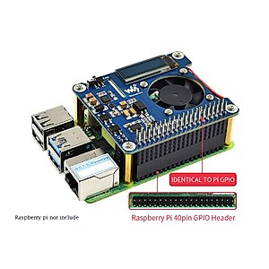 Power Over Ethernet HAT (B) for Raspberry Pi 3B+/4B,802.3af Compliant Power Over Ethernet Accessory Power Sourcing Equipments Needed