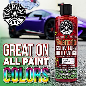 Chemical Guys CWS208 Watermelon Snow Foam Car Wash Soap (Works with Foam Cannons, Foam Guns or Bucket Washes) Safe for Cars, Trucks, Motorcycles, RVs & More, 128 fl oz (1 Gallon), Watermelon Scent
