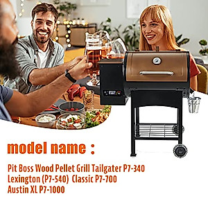 Digital Controller Board Repalacement Parts,Compatible with Pit Boss Wood Pellet Gill Classic Austin XL/Tailgater/Whiskey Still,with Meat Probe and Temperature Sensor.