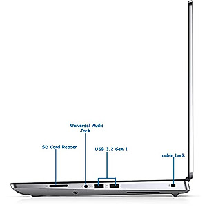 Dell Precision 7550 Workstation Laptop PC, FHD Non-Touch, Intel Core i7-10850H Processor, 32GB Ram, 512GB NVMe SSD, HDMI, Thunderbolt, NVIDIA Quadro T1000 4GB GDDR6, Windows 10 Pro (Renewed)
