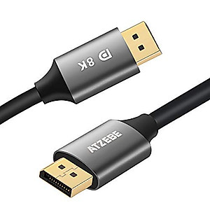 ATZEBE DisplayPort to DisplayPort Cable 3ft, DisplayPort 1.4 Cable Support 7680x4320 Resolution, 8K@60Hz, 4K@144Hz, High Speed 32.4Gbps, HBR3, DSC, HDR10, HDCP2.2…