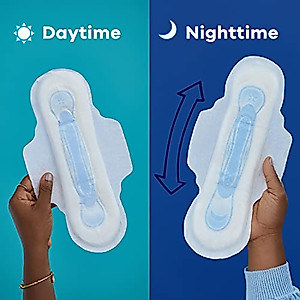 Always Maxi Pads Size 4 Overnight Absorbency Unscented with Wings, 33 Count