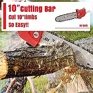 MAXTRA Pole Saw Gas Powered, Reach to 16 Foot Extendable Tree Trimmer Powerful 42.7CC 2-Cycle Gas Chainsaw Cordless Tree Pruning Saw with Portable Bag