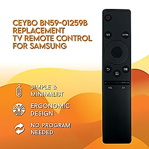 Replacement TV Remote Controller Fit for 4K Smart Samsung Television QN, UE, UN and MU 24/28/32/40/43/49/50/55/65/75/78/82/88 QLED and MU Models