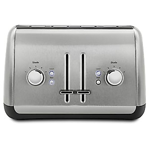 KitchenAid KMT4115SX Stainless Steel Toaster, Brushed Stainless Steel, 4 Slice (Pack of 1)