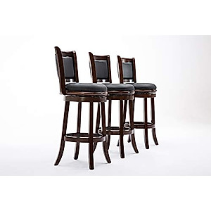 Boraam Augusta Bar Height Swivel Stool, 29-Inch, Cappuccino