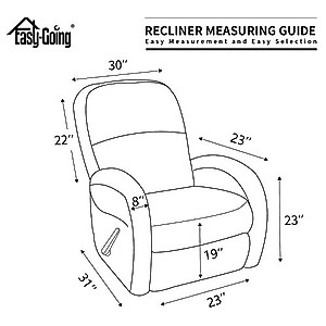 Easy-Going 100% Dual Waterproof Recliner Cover Stretch Soft Couch Cover for Dogs, Sofa Slipcover for Recliner Couch Leakproof Furniture Protector for Kids, Pets Dark Gray